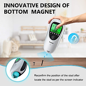 Stud Finder Wall Scanner - 6 in 1 Electronic Magnetic Stud Sensor Joist Drywall Wall Detector Beam Depth Finder Magnet Center Finding with LCD Display for Wood AC Wire Metal Studs Detection