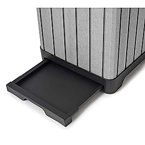 Unknown1 39 Gallon Plastic Resin Outdoor Trash Can Grey