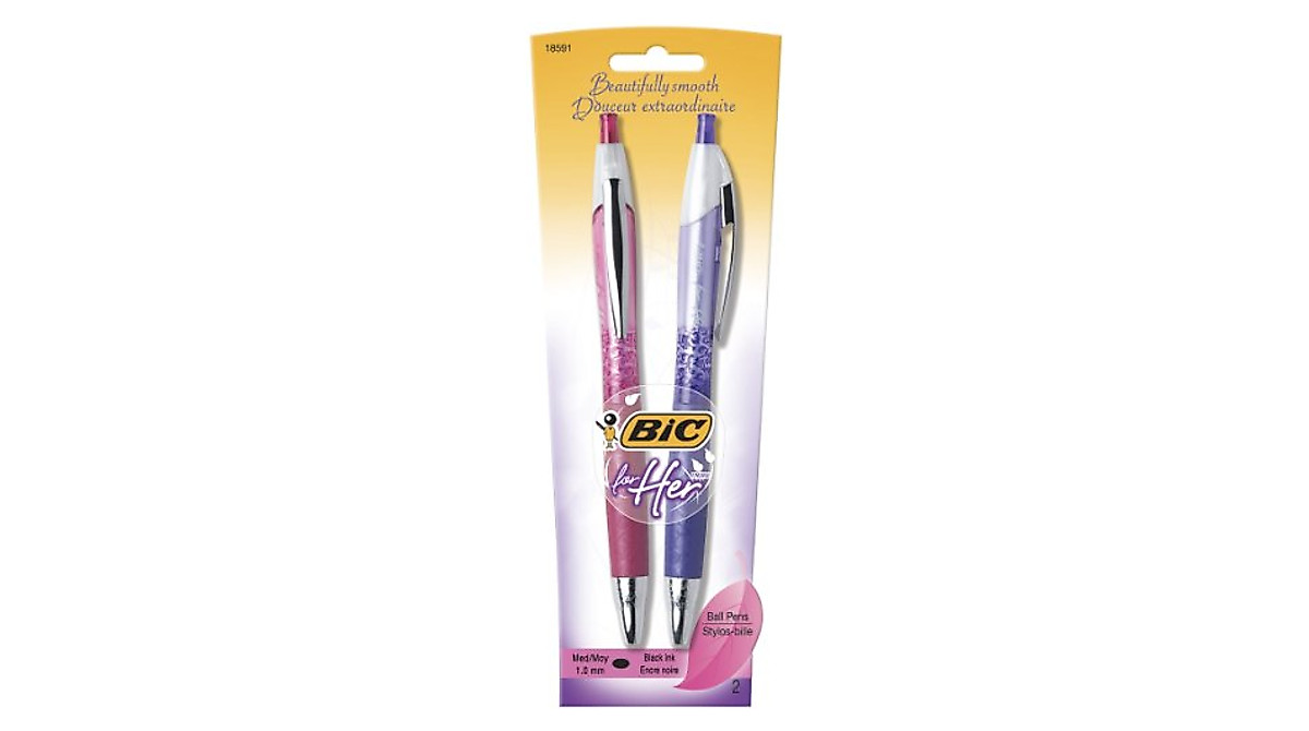 BIC For Her Retractable Ball Pen - Stylish & Smooth Writing
