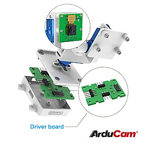 Arducam Upgraded Camera Pan Tilt Platform Compatible with Raspberry Pi Camera Module 3/V1/V2, Nvidia Jetson Board