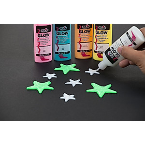 Tulip 17581 Dimensional Metallic Fabric Paint, 6-Pack (Glow)