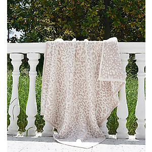 Fluffy Microfiber Knitted Blanket Super Soft Cozy Lightweight Blanket 30"X40" (Beige)¡­