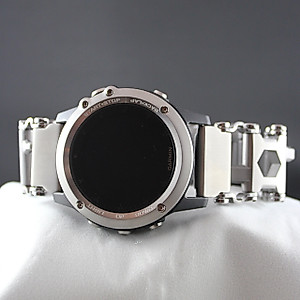 Link- watch adapter compatible with LEATHERMAN TREAD - Stainless Steel (compatible with Apple watch 44mm/ 42mm, Stainless Steel, TREAD)