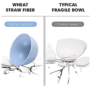 Unbreakable Cereal Bowls 24 OZ, Wheat Straw Bowls Reusable (Set of 6) Microwave and Dishwasher Safe BPA-Free Eco-Friendly Plastic Bowl Assorted Bowls for Serving Soup, Oatmeal,Salad and Fruit