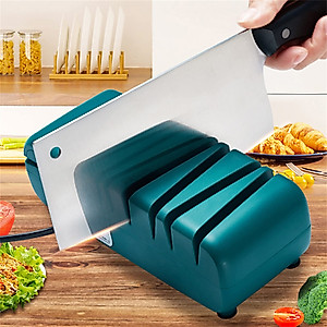 Knife Sharpener,Electric Knife Sharpeners,2 Stage,Professional Knife Sharpeners,Quickly Sharp & Polish,Scissors Sharpening,5 Seconds Fast Grinding,Quiet Knife Grinding,Electric Knife Sharpener