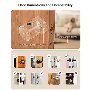 HOLOMARQ Fingerprint Door Knob Lock with Keypad Biometric Door Knob,Combination Door Knob, Smart Door Knob, 4 AA Batteries, for Bedroom Office Interior Door Sequra H2 Matte Black