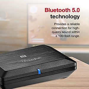 Rocketfish Bluetooth Audio Receiver - Wireless Transmitter for Home Sound System - in-Home Bluetooth Stereo Receiver with Eight-Device Memory - Wireless Speaker Receiver Ranges up to 100'