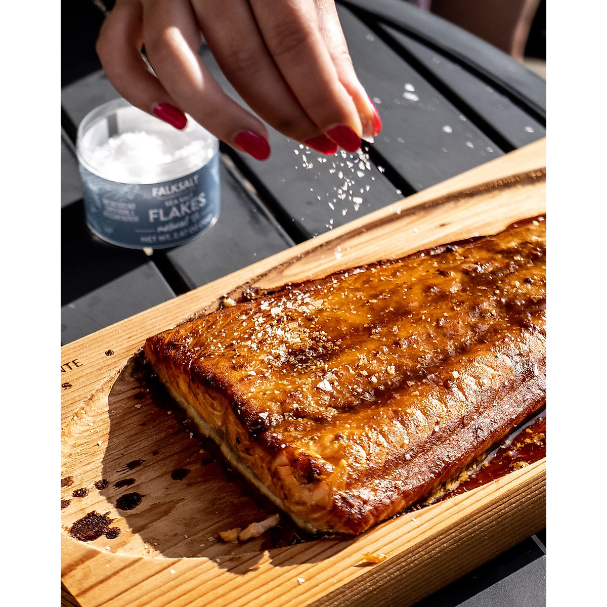 FALKSALT | Organic Natural Sea Salt Flakes 2.47oz. | Gourmet Finishing Sea Salt Flakes | Handcrafted, Kosher and Halal Certified