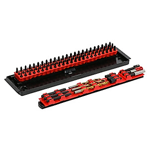 ARES 62052 – Hex Bit and Tool Organizer Tray – Large Capacity Organizer Holds Hex Bits, Drill Bits, Extensions, Adapters, and More – Oil and Solvent Resistant Material - Made in USA