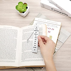 8 Pieces Thank You Gifts Make a Difference Bookmark Appreciation Gifts for Coworker Nurse Teacher Farewell Going Away Gifts for Co Worker Stainless Steel Book Page Marker with Pendants