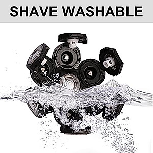 7 Heads Electric Shaver Blades, Floating Washable Blade Electric Razor Shaver Head Replacement For Men(Black)