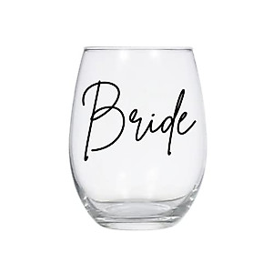 Bride Stemless Wine Glass, Bride Wine Glass, Gift for Bride, Gift for Her, Wedding Gift