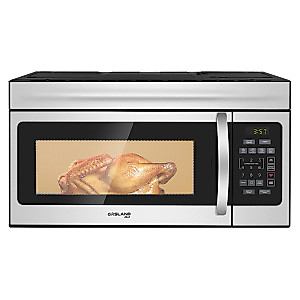 30 Inch Over-the-Range Microwave Oven, GASLAND Chef OTR1603S Over The Stove Microwave Oven with 1.6 Cu. Ft. Capacity, 1000 Watts, 300 CFM in Stainless Steel, 13" Glass Turntable, 120V, Easy Clean