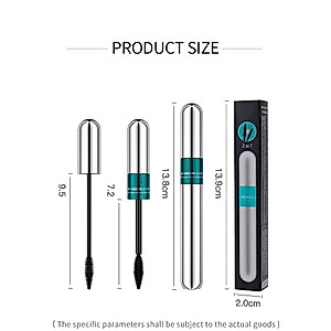 2 PCS Thrive Vibely Mascara 5X Longer Waterproof Superstrong and Long-Lasting No Clumping 4D 2 in 1 Lash Cosmetics For Natural Lengthening And Thickening Effect, Create Beauty Charming Eye Make up