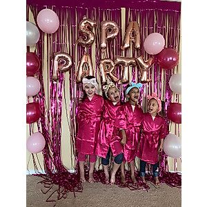 LaVenty 2 PCS Spa Party Balloons Spa Party Decoration Nail Polish Banner Spa Party Banner Spa Theme Birthday Party Salon Party Decoration Makeup Party Decoration