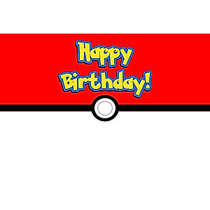 7X5ft Cartoon Video Game Birthday Photography Backdrops Magical Pet Red and White Ball Photo Background Party Table Banner Back Drop Decor