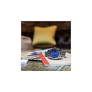 Citizen Eco-Drive Classic Steel Watch - 12/24H, Day/Date, 44mm Blue Dial