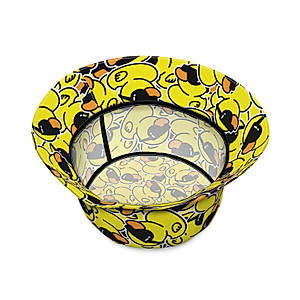 Cartoon Funny Duck Bucket Hats Packable Fisherman Hat Beach Travel Sun Hat Outdoor Cap for Men Women