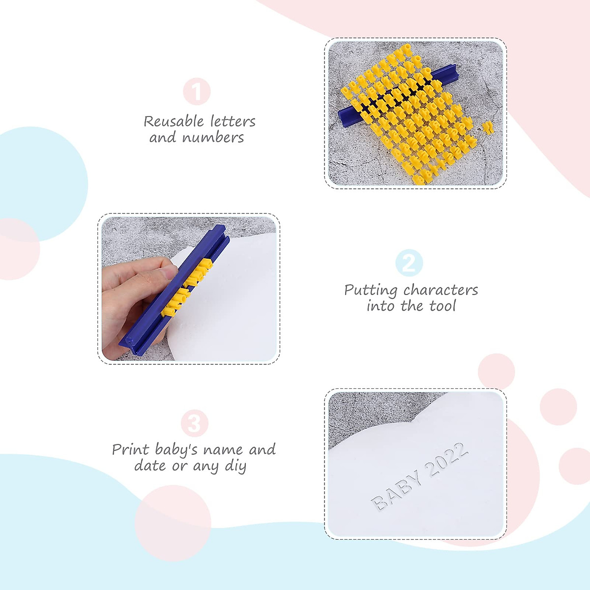 Baby Handprint and Footprint Keepsake Kit, Newborn Prints Photo Frame for Boys Girls, New Mom Babies Shower Gifts Set, Infant Milestone Picture Frames Registry, Nursery Memory Art Decor Kits