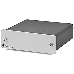 Pro-Ject Phono Box DC MM/MC Phono Preamp with Line Output (Silver)