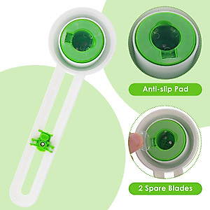 TIESOME Adjustable Circular Paper Cutter, Rotary Paper Trimmer Scrapbooking Making Tool with Replacement Blades 4-12 In Circular Creating Cutting Tools for DIY Crafts (Green)