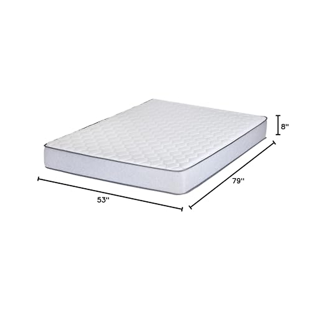 Greaton, 5/7/8/10 Inch Medium Firm High Density Foam Mattress, Comfortable Mattress for Cooler Sleep Supportive & Pressure Relief, Full XL, White