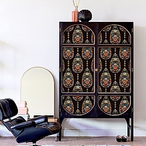 European Style Retro Cabinet Liner Self Adhesive Contact Paper Removable Wallpaper Decorative for Countertop Kitchen Shelf Drawer Liners