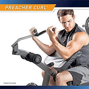 Marcy Olympic Weight Bench for Full-Body Workout MD-857, Grey/Black