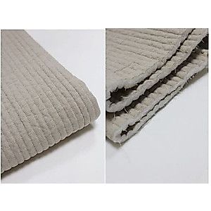 Soft Double Sided Bio Washing Linen Quilted Fabric by The Yard Solid 51" Wide BH (Linen 12mm) Half-Finished Product Made in South Korea