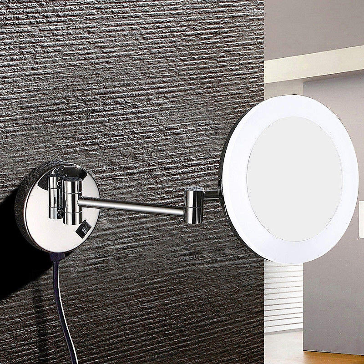 FQYYDD Illuminated Makeup Mirror Wall Hanging Bright Light Makeup Mirror With Led Lights And Zoomed In