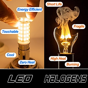 Ziomitus BA15D 120 Volt Double Contact/DC Bayonet Base Led Light Bulbs 50 Watt-75 Watt Replacement, T3/T4/C7/S6, 2700K Soft Warm White BA15D 5W Led Sewing Machine Bulbs, Non-dimmable, 5Pack