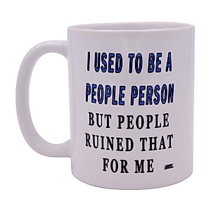 Rogue River Tactical Sarcastic Funny Coffee Mug I Used To Be a People Person Novelty Cup Great Gift Idea For Employee Boss Coworker
