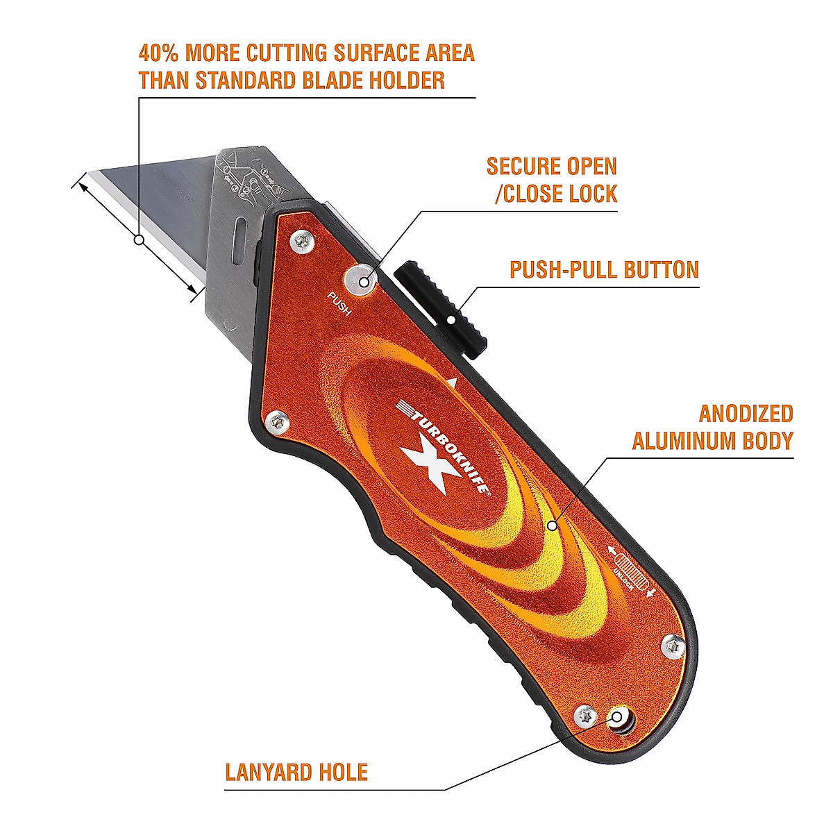 Olympia Tools Turboknife X Utility Knife 33-133, Yellow