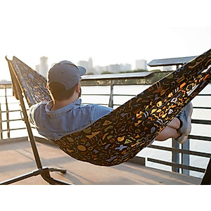 KAMMOK: Roo Double Hammock | Made from Strong & 100% Recycled Water Resistant Ripstop Fabric | Comfortable, Packable, Lightweight (Lifetime Adventure Grade Warranty), Midnight Blue