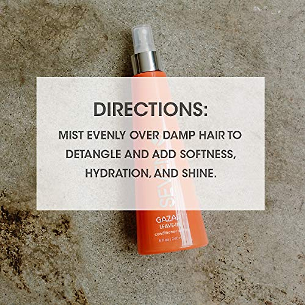 SEVEN GAZAR Hair Care Leave In Conditioner Detangler Spray, Hairspray for Women, Thin Dry Damaged, Curl-Defining, Wavy Curly Hair, Anti Frizz Detangling Spray, 8oz