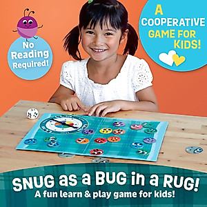 Peaceable Kingdom Snug as a Bug in a Rug Award Winning Cooperative Preschool Skills Builder Game for 2 to 4 Kids ages 3+