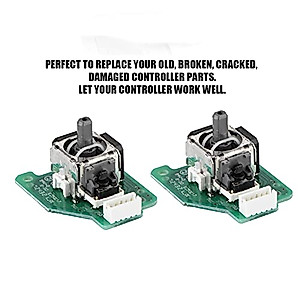 KOSDFOGE Left & Right Analog 3D Joystick Sticks Replacement Compatible with Nintendo Wii U Gamepad Controller Green