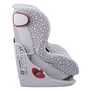 JYOKO Kids Cover Liner Universal for Car seat Compatible with Britax, Chicco, Mico (with Head Support) (White Star)