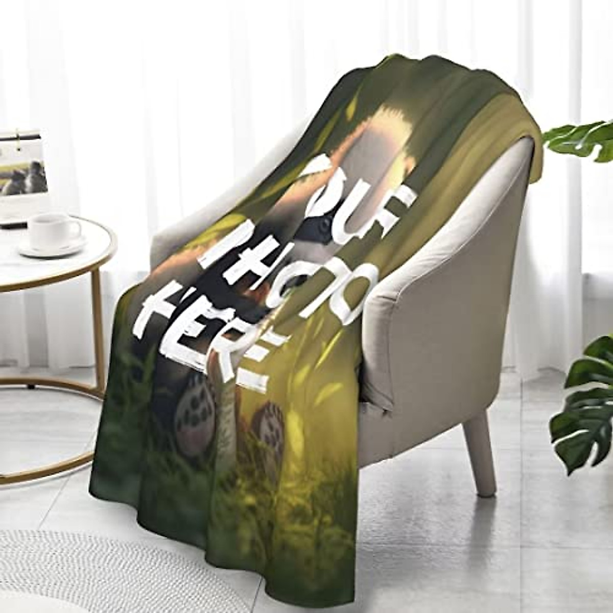 Custom Blanket with Photo Text Collage, Customized Blankets Personalized Throw Blanket Using My Own Pictures for Family Mom Dad Kids Wife Or Lover Memorial Gift 30"x40"