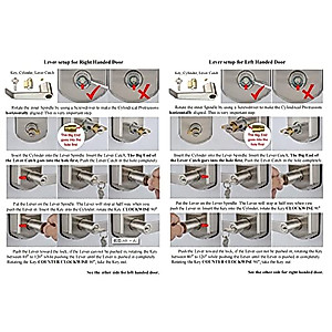 Smart Door Lock, Keyless Door Lock, SCYAN X2 Handle Lock with Touchscreen Keypad Access, Auto Locking, for Home, Office, Airbnb, Rental House (Satin Nickel)