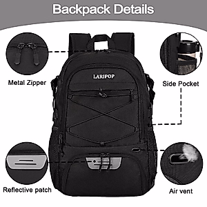 LARIPOP Basketball Bag-Youth Basketball Backpack for Men&Women, Soccer Volleyball Bag with Separate Ball Holder & Shoes Compartment