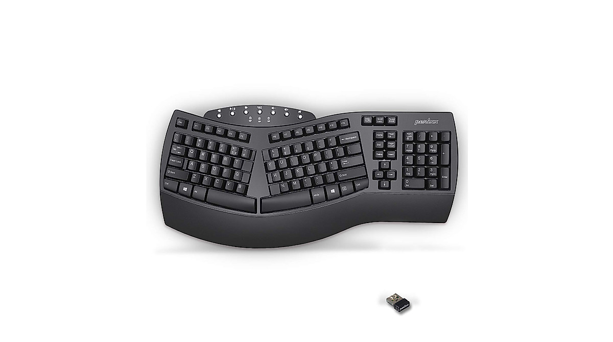 Perixx Periboard-612B Wireless Ergonomic Split Keyboard with Dual Mode ...