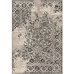 Loloi Emory Ivory/Charcoal 5'-3" x 7'-7" Area Rug