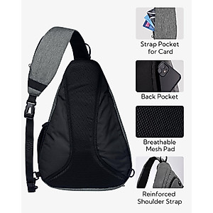 WATERFLY Sling Bag Crossbody Backpack: Over Shoulder Daypack Casual Cross Chest Side Pack