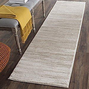 SAFAVIEH Vision Collection 2'2" x 6' Cream VSN606F Modern Ombre Tonal Chic Non-Shedding Living Room Entryway Foyer Hallway Bedroom Runner Rug
