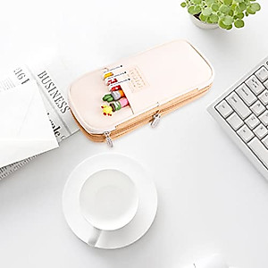 Oyachic Big Capacity Pencil Case Telescopic Pencil Pouch Zipper Pen Bag Canvas Markers Organization Makeup Bag Box Pencil Holder Office Supplies