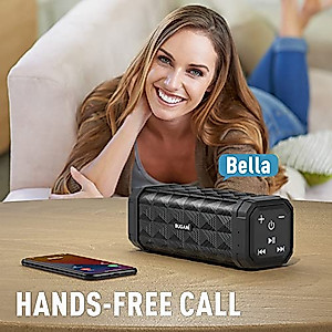 BUGANI Bluetooth Speaker M99 Portable Bluetooth Speaker 5.0, 100ft Wireless Range, Louder Volume, Stereo Sound, Amazing Bass, IPX5, Built-in Mic, Speaker for Home, Outdoors and Travel