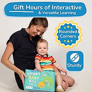 TOYVENTIVE Smart Baby Box for Girl - Educational Developmental Learning Toys for 1 + Year Old, Montessori Toddler Busy Book, Toddler Flash Cards, Baby Board Books, First Birthday Gifts for Girl