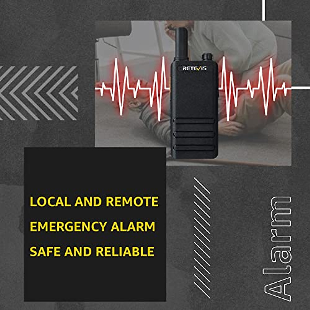 Retevis RT22P,New Version of RT22(2.0),Portable 2 Way Radio with Earpiece,1620mAh Battery,USB-C,Rechargeable Walkie Talkies(6 Pack) with 6 Way Multi Gang Charger,for Church Security School Warehouse