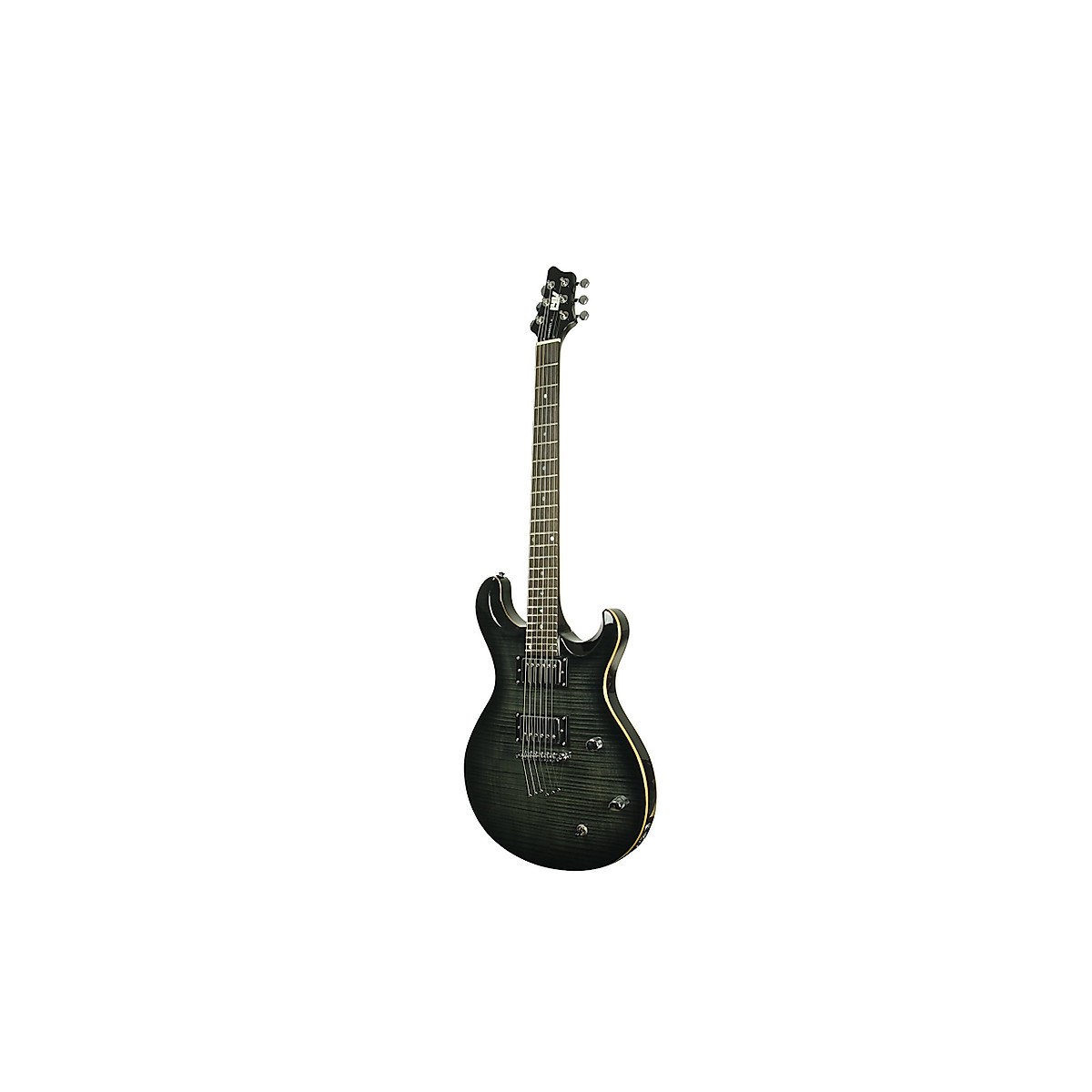 IYV 6 String IP-350 TBK PRS Solid-Body Electric Guitar, Trans Black